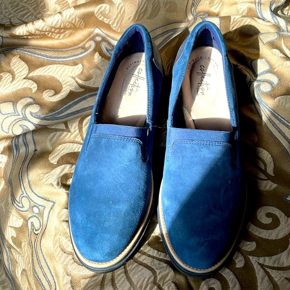 Clarks | Shoes | Ultimate Comfort Collection By Clarks Blue Suede ...